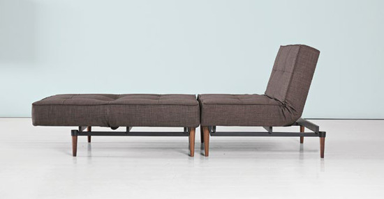 Splitback Chair With Wooden Legs - Begum Brown